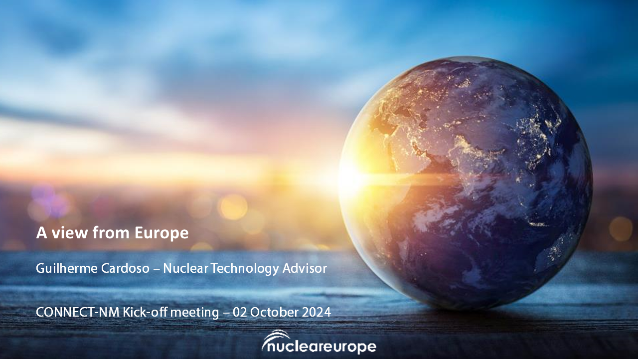 nucleareurope presents overview of nuclear energy in Europe at Connect-NM kick-off meeting ...
